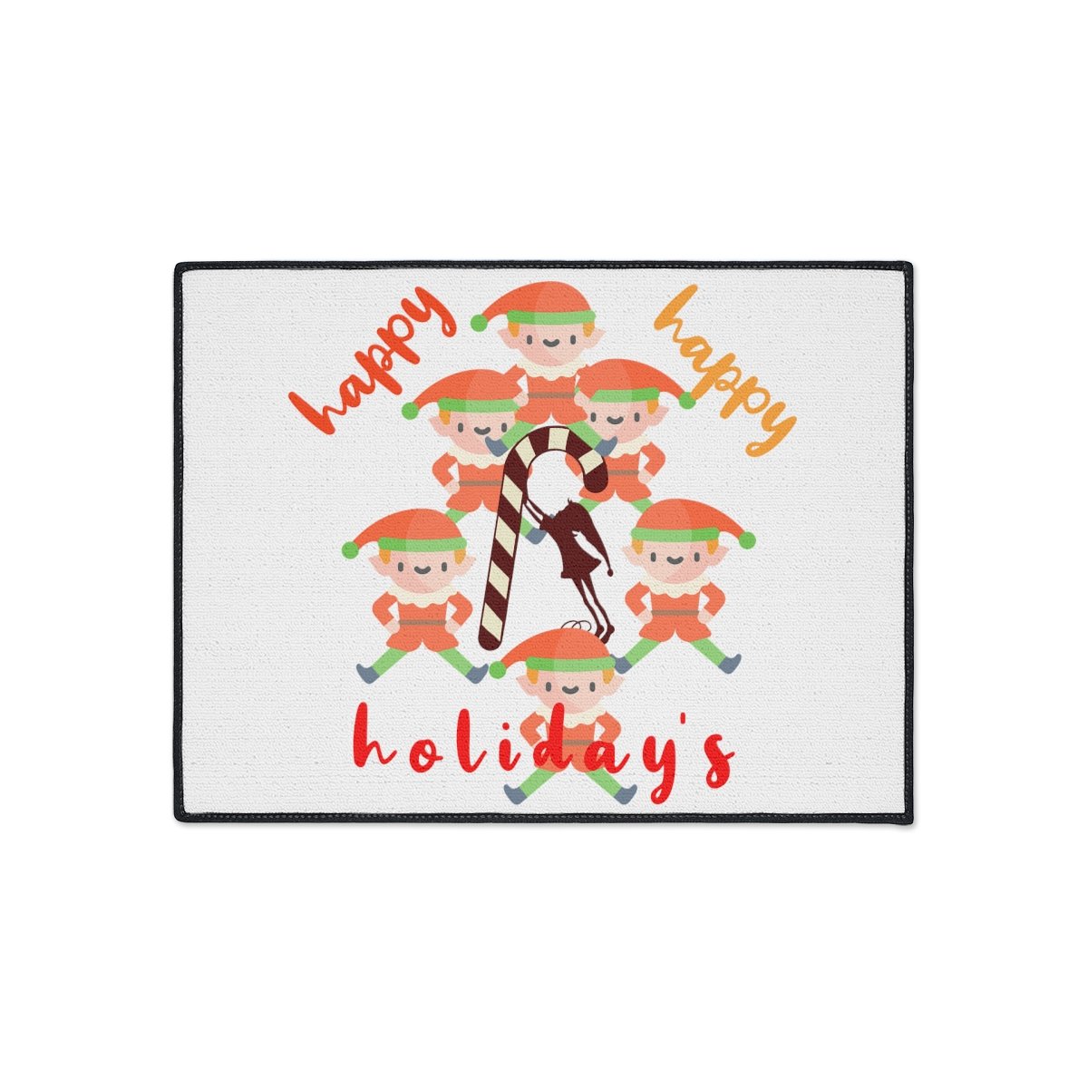 Happy Holiday Elves, Heavy Duty Floor Mat